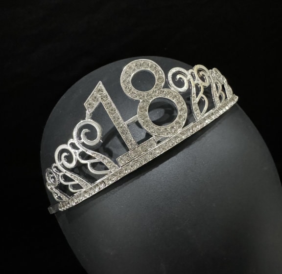 Silver 18th Birthday Crown 18th Birthday Tiara,18th Birthday Gift for ...