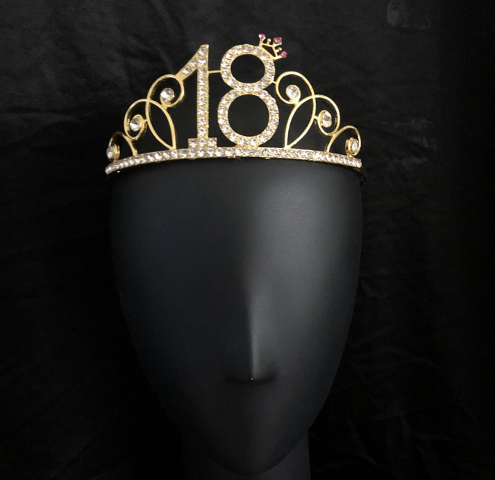 Gold 18th Birthday Crown, 18th Birthday Tiara, 18th Birthday Gift for ...
