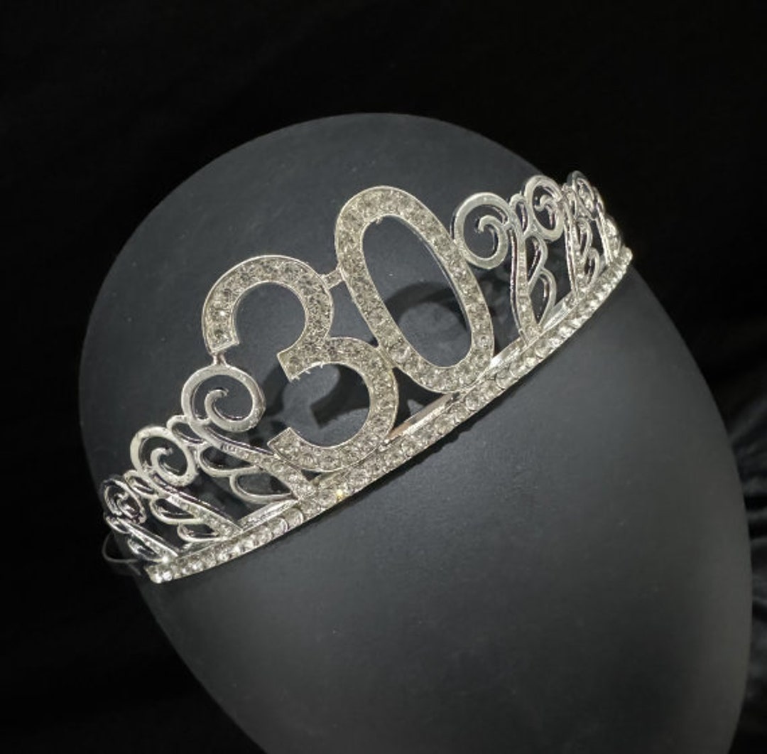Silver30th Birthday Crown,30h Birthday Tiara,30th Birthday Gift for Her ...