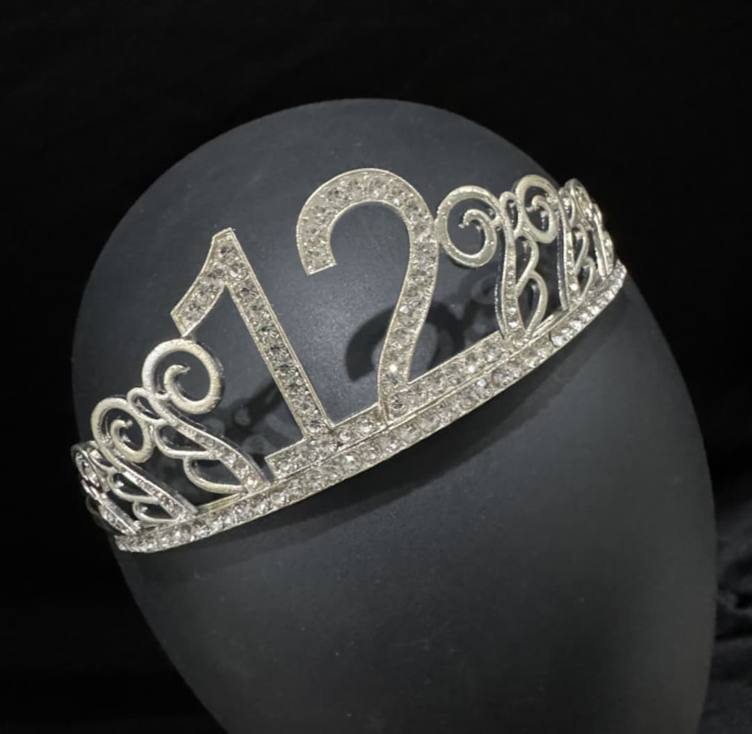 Silver 12th Birthday Crown,12th Birthday Tiara, 12th Birthday Gift for ...
