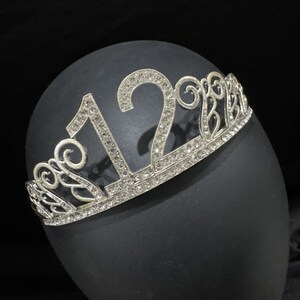 Silver 12th Birthday Crown,12th Birthday Tiara, 12th Birthday Gift for ...