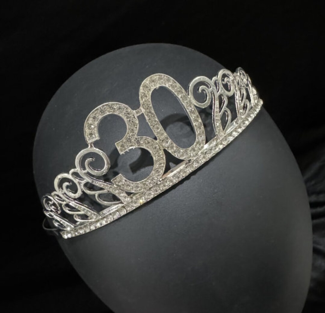 Silver 30th Birthday Crown 30th Birthday Tiara,30th Birthday Gift for ...