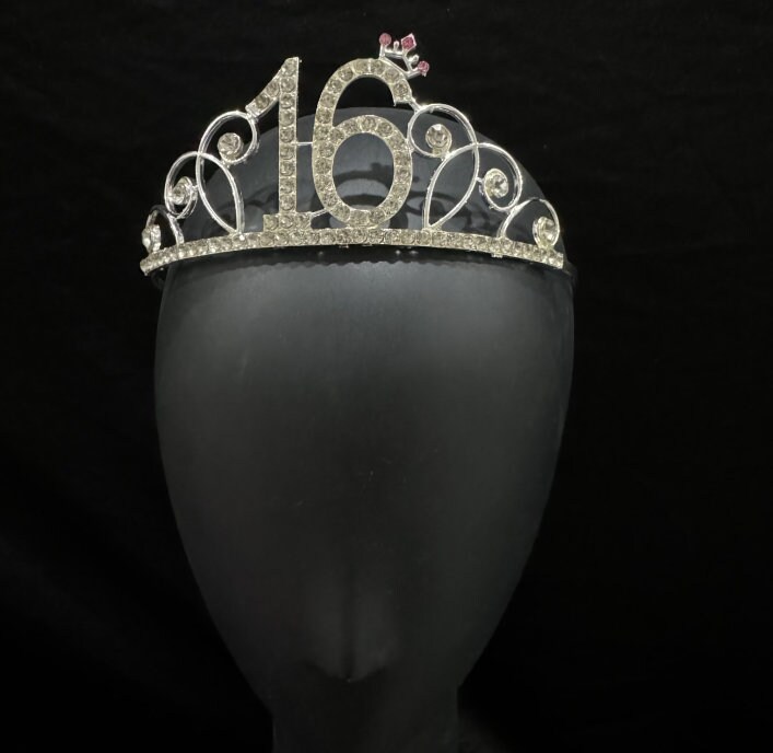 Silver 16th Birthday Crown,16th Birthday Tiara,16th Birthday Gift for ...