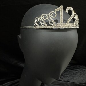 Silver 12th Birthday Crown,12th Birthday Tiara, 12th Birthday Gift for ...