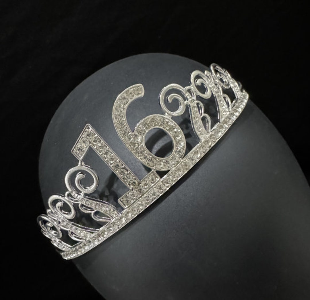 Silver16th Birthday Crown,16th Birthday Tiara,16th Birthday Gift for ...