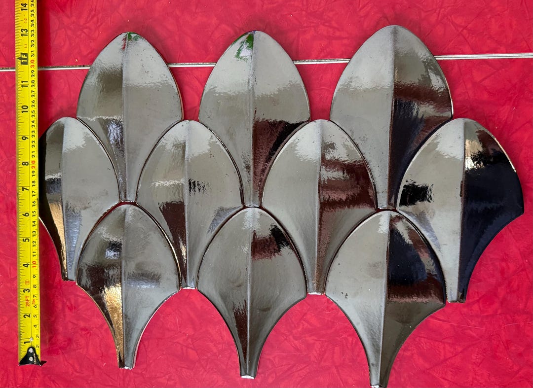 Rare Beveled Convex Fish Scale - Manta Ray Tiles - Gorgeous Bronze ...
