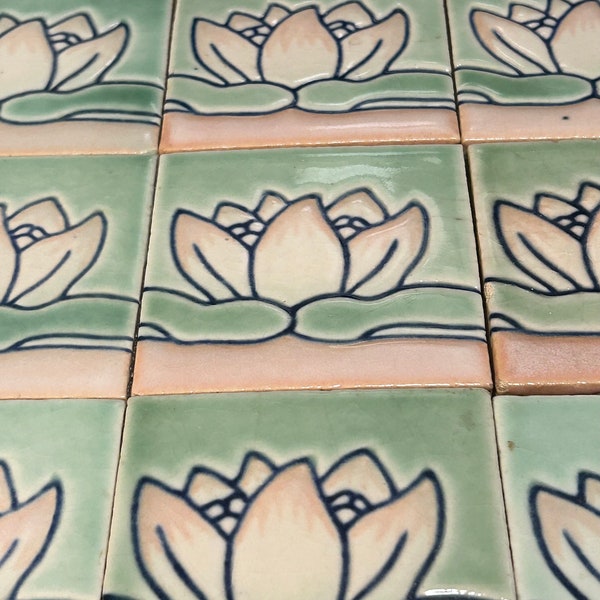 Lotus Tiles - Etsy