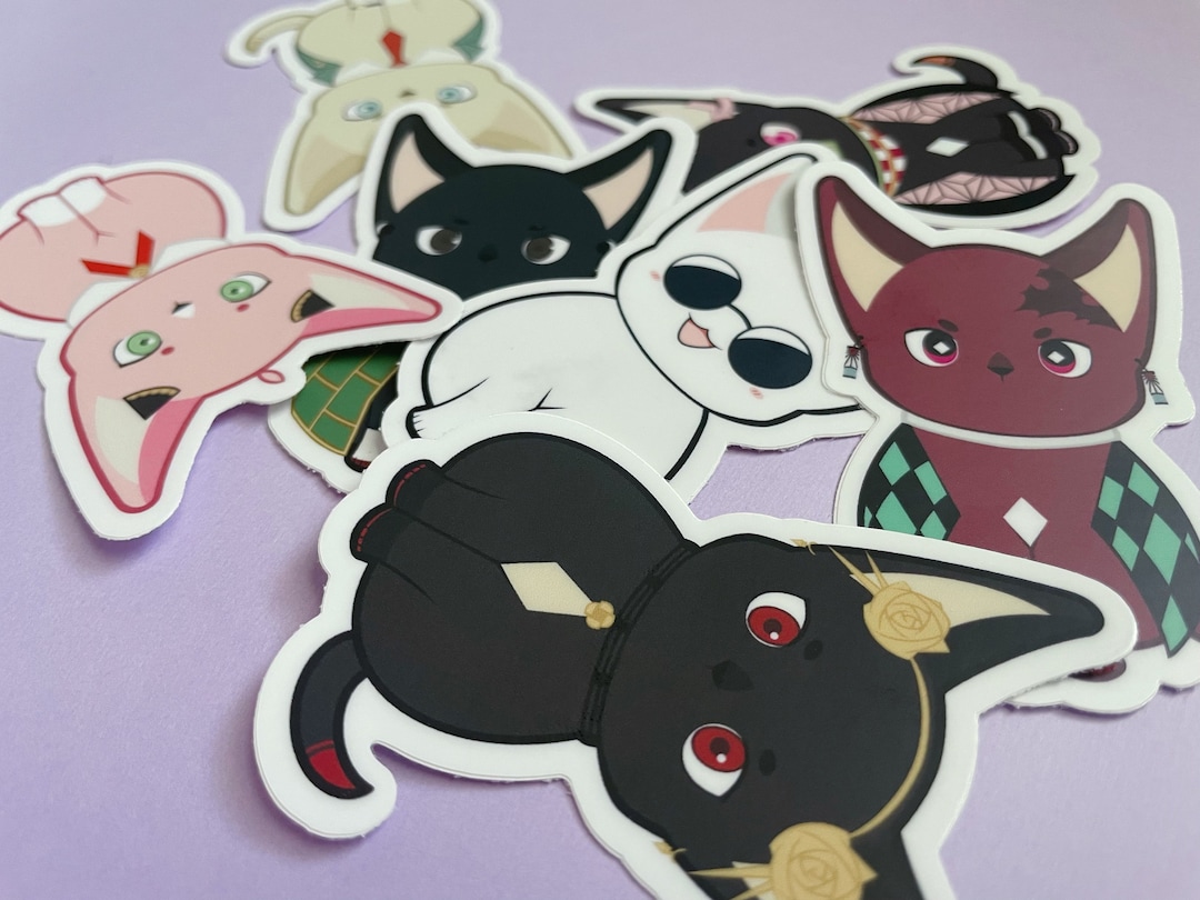 Anime Inspired Cat Stickers - Etsy