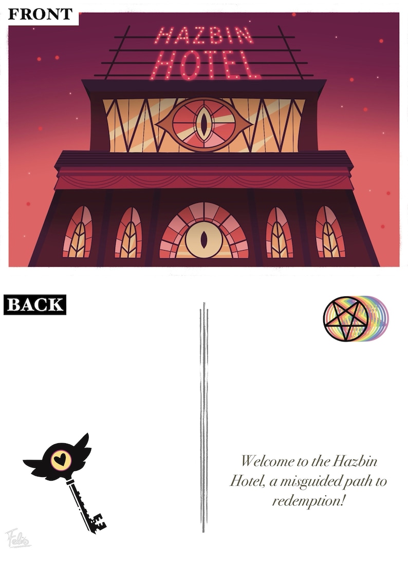 Hazbin Hotel Postcard - Hazbin Hotel - Etsy