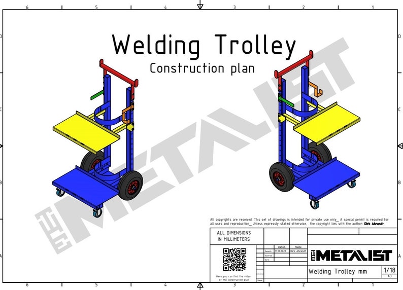 Build Plans Welding Trolley, English in Millimeter - Etsy