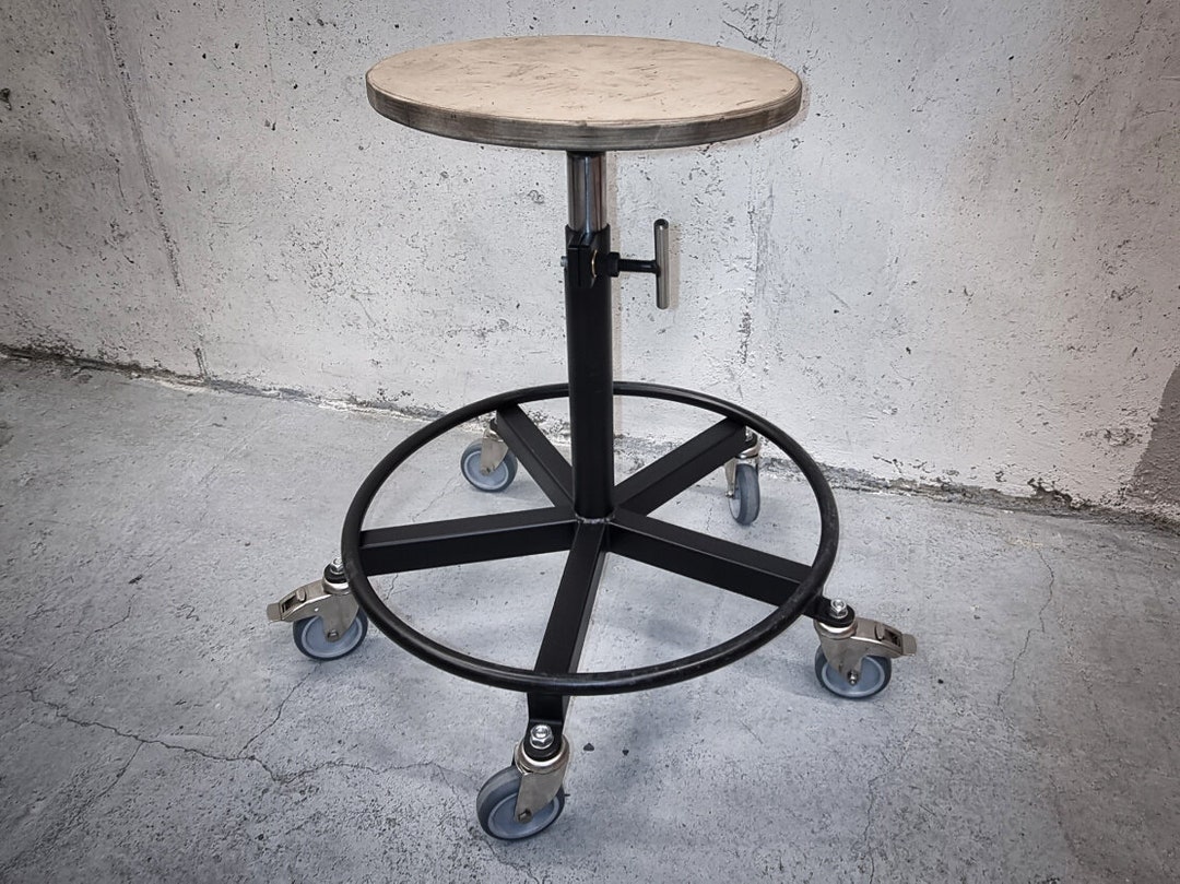 Build Plans for a High Adjustable Workshop Stool With Wheels - Etsy