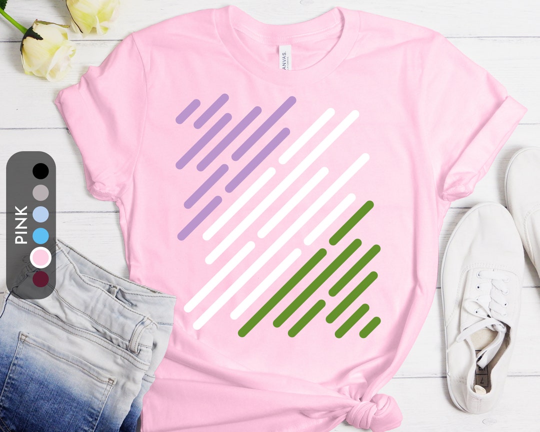 Genderqueer Flag Shirt, Genderqueer Pride, Simple Genderqueer ...