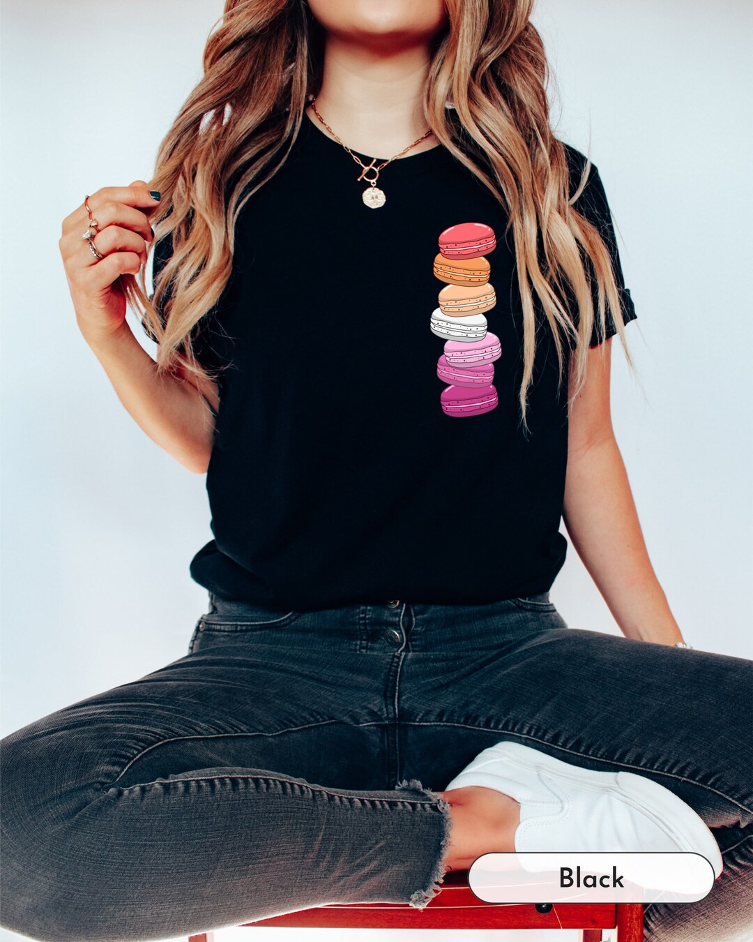 Macaron Lesbian Shirt Subtle Lesbian Pride Shirt Lesbian Tshirt Cute ...