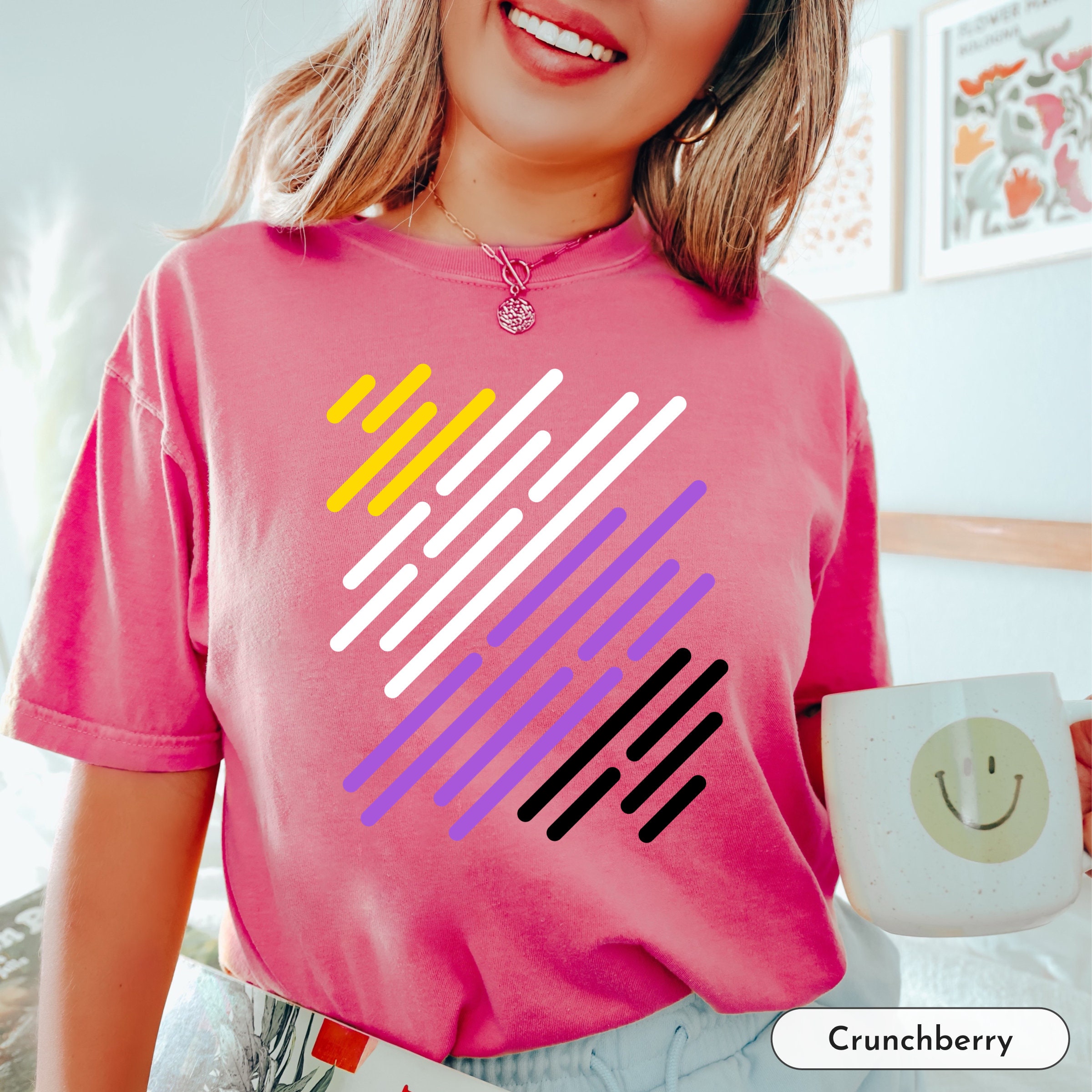 Comfort Colors® Nonbinary Flag Stripes Shirt Enby Pride - Etsy