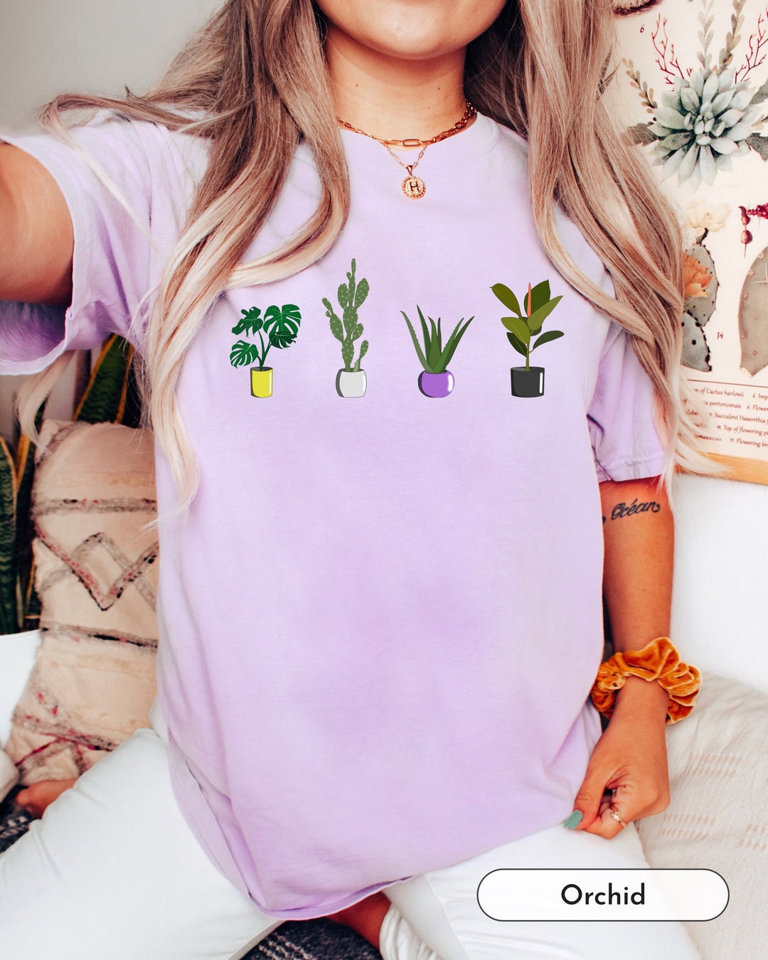 Comfort Colors® Plant Nonbinary Shirt, Nonbinary Shirt, Cute Enby Shirt ...