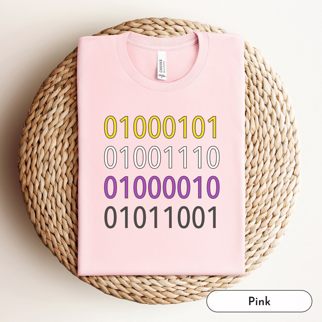 Binary Code ENBY Shirt, Non-binary Flag, Enby Pride Shirts, Enby Gift, Nonbinary Pride ...