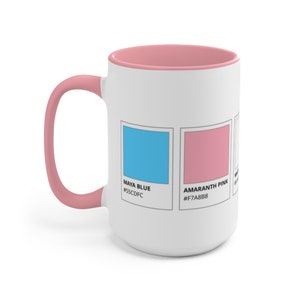 Color Palette Trans Accent Mug, Trans Pride, Trans Rights, Subtle Trans ...