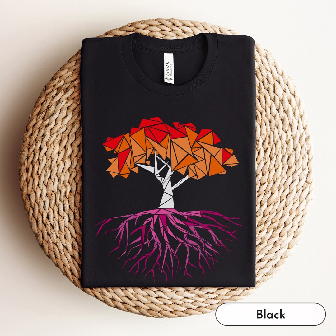 Abstract Tree Lesbian Shirt, Subtle Lesbian Pride Shirt Lesbian Tshirt ...