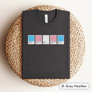Color Palette Trans Shirt, Trans Pride, Trans, LGBTQ, Transgender MTF ...