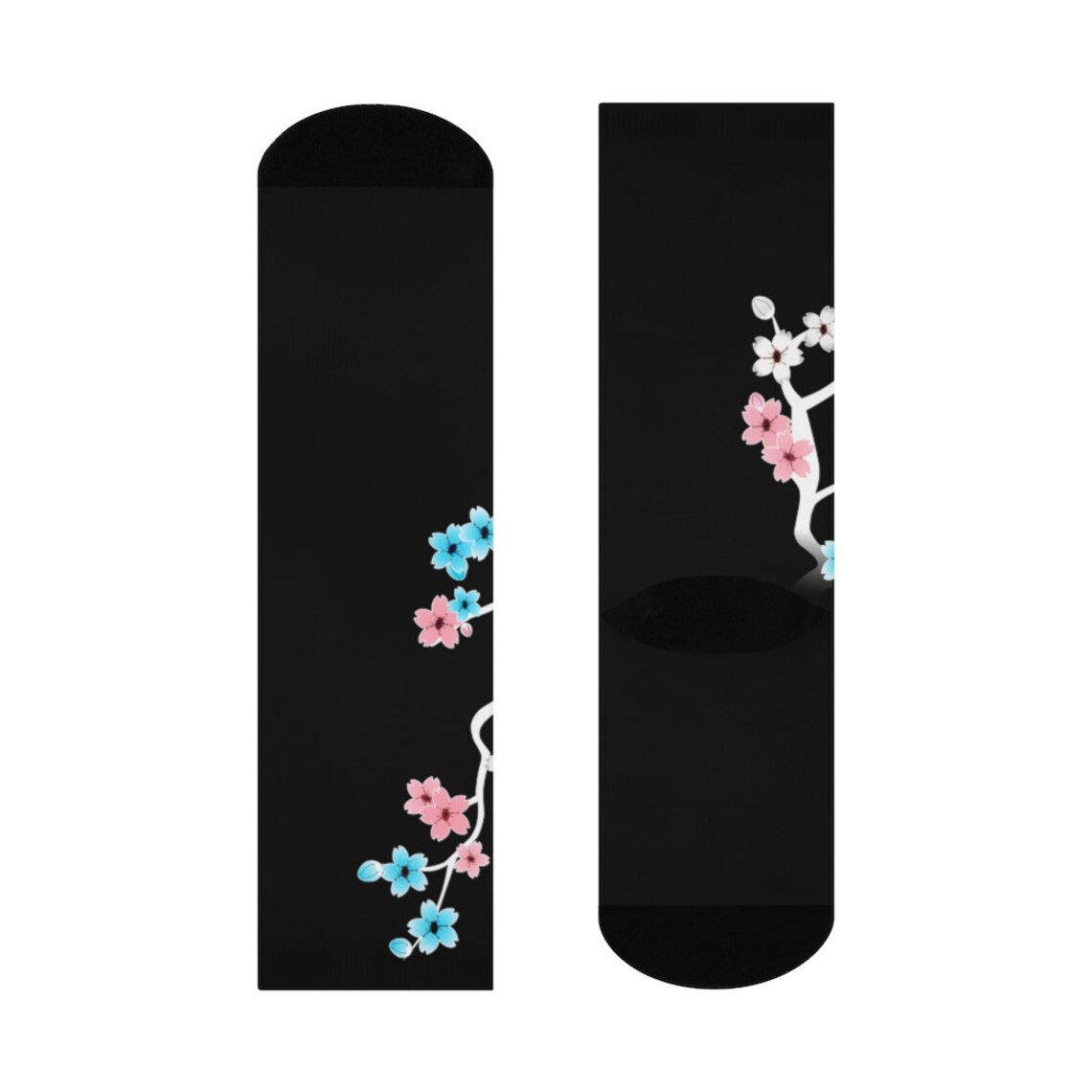 Dark Sakura Trans Socks Trans Pride Trans Fashion Trans - Etsy