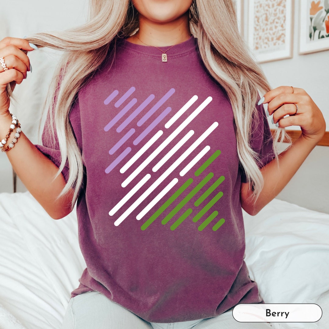 Comfort Colors® Genderqueer Flag Stripes Shirt, Genderqueer Pride ...