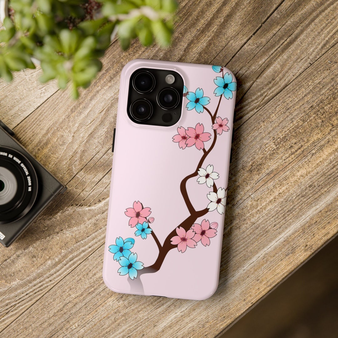 Trans iPhone Case - Pink Sakura, Trans Pride, Trans Phone Case, Pride ...