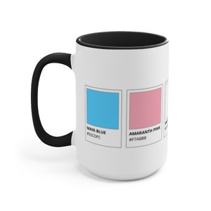Color Palette Trans Accent Mug, Trans Pride, Trans Rights, Subtle Trans ...