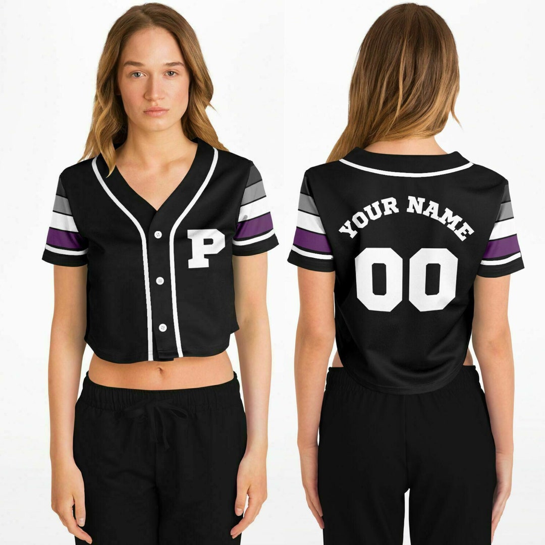Custom Asexual Baseball Jersey Cropped, Queer Crop Custom Baseball ...