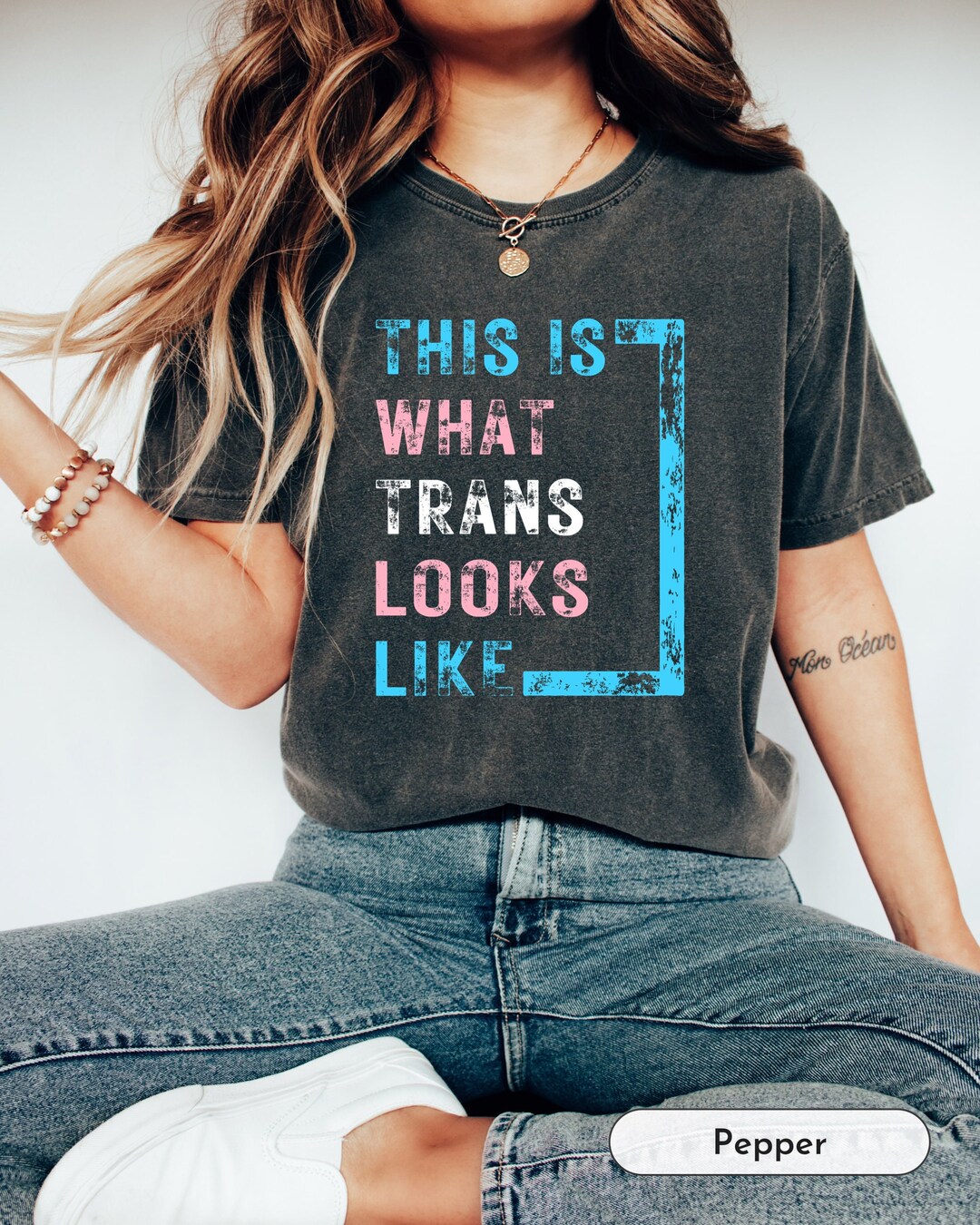 Comfort Colors This is What Trans Looks Like Shirt Trans Shirt Trans ...