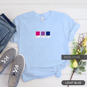 Color Palette Bisexual Shirt Bisexual Pride Bisexual Flag | Etsy