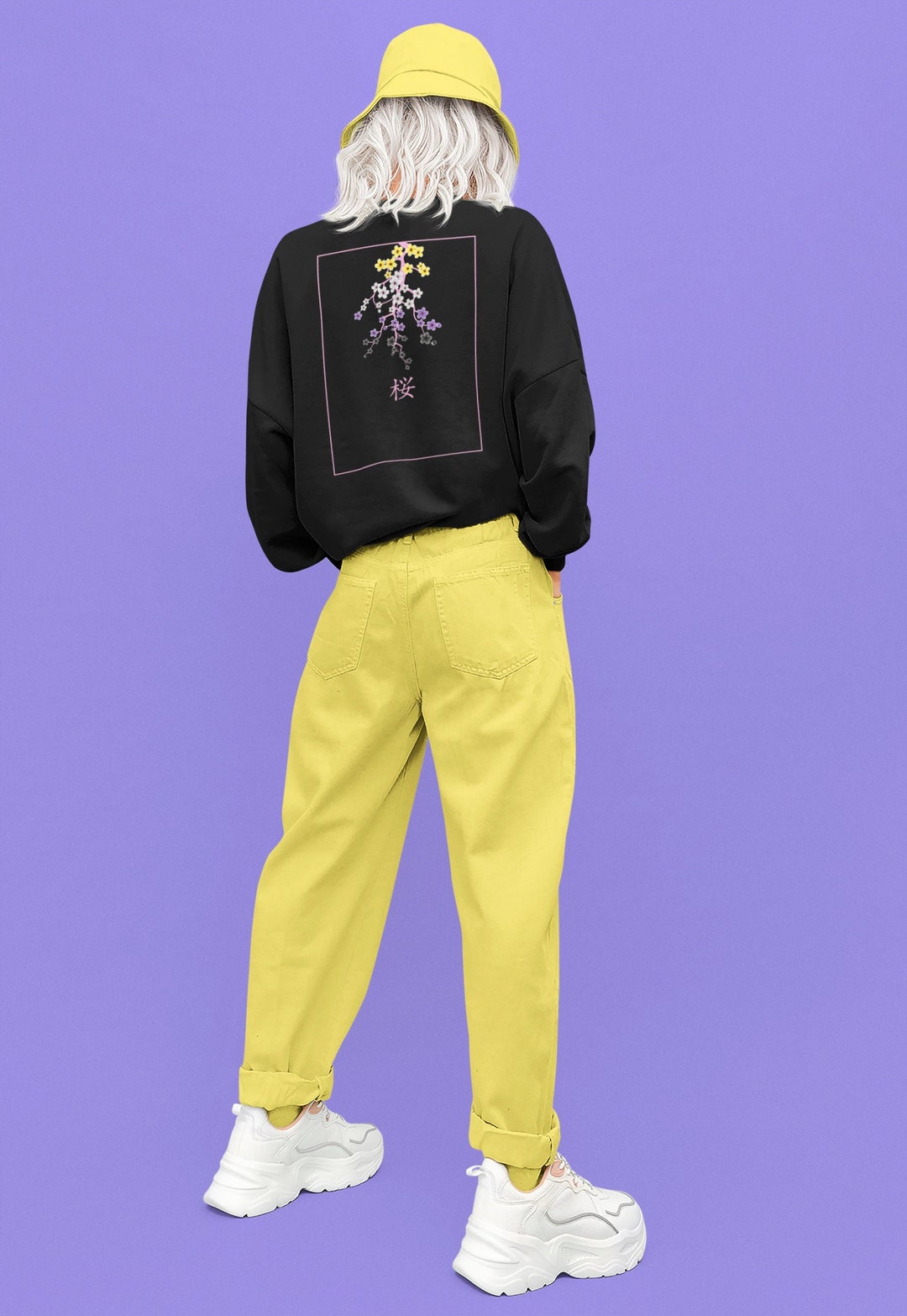 Sakura Haiku Nonbinary Sweatshirt Gender Neutral Pride Sweatshirt