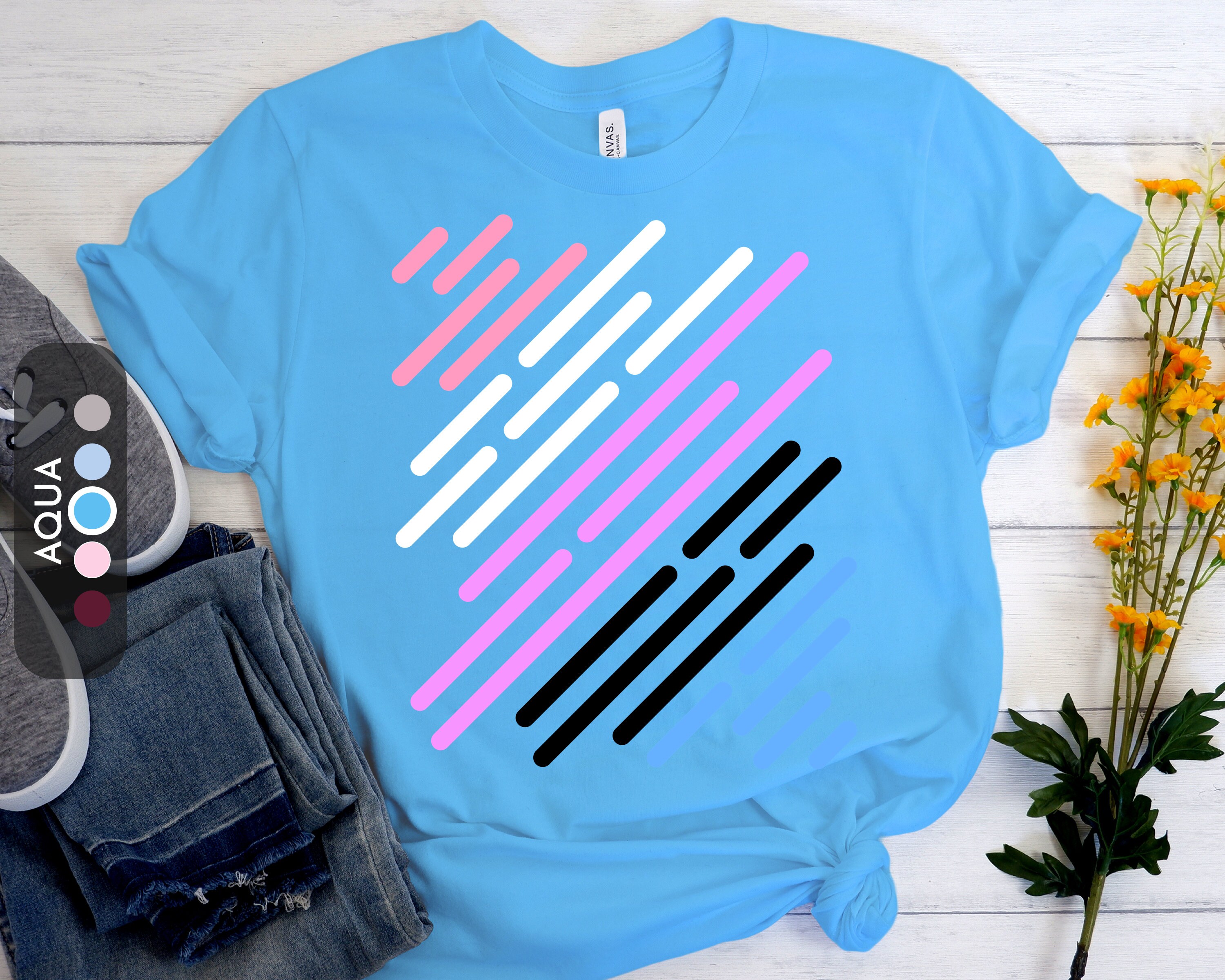 Genderfluid Flag Shirt Genderfluid Pride Simple Genderfluid | Etsy