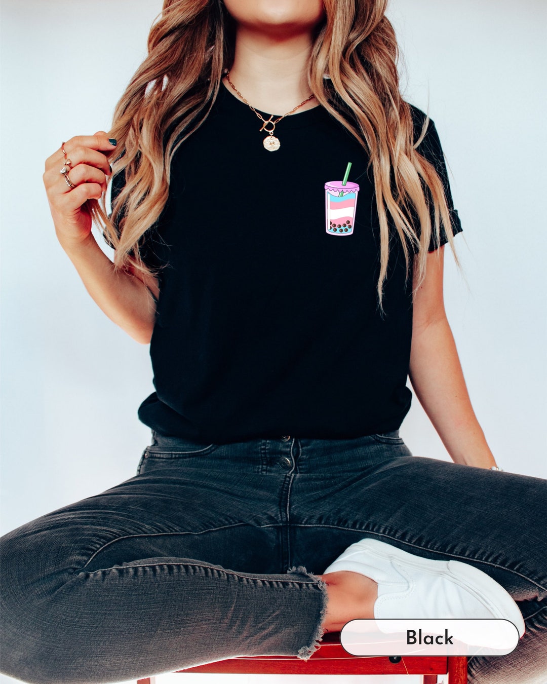 Boba Tea Trans Shirt Subtle Trans Pride Shirt Trans Gifts Trans Tshirt ...