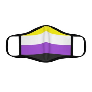 Nonbinary Mask Enby Flag, Nonbinary Face Mask, Enby Face Mask, Enby ...