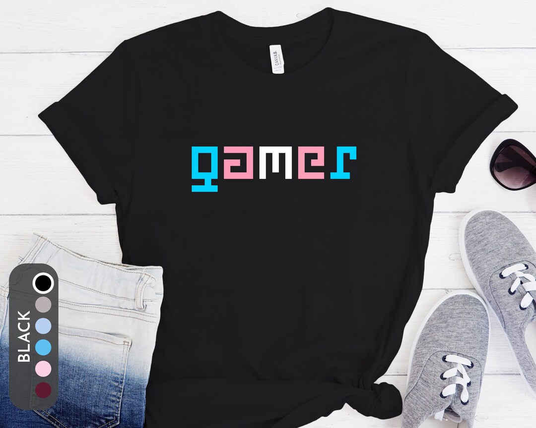 Trans Gamer Shirt Trans Gamer Tshirt Trans Shirt Transgender Shirt ...