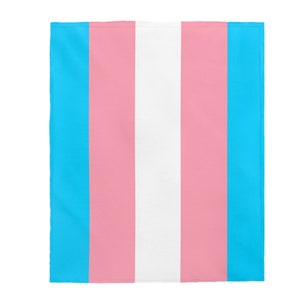 Trans Flag Plush Blanket, Trans Pride Flag Blanket, Transgender Flag ...