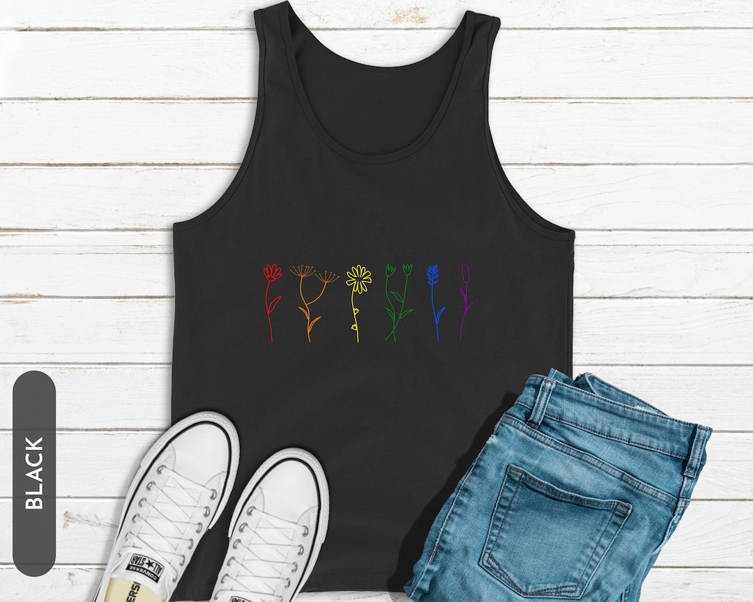 LGBTQ Wildflower Tank Top, LGBTQ Pride Tank Top, Queer Tank Top, LGBTQ ...