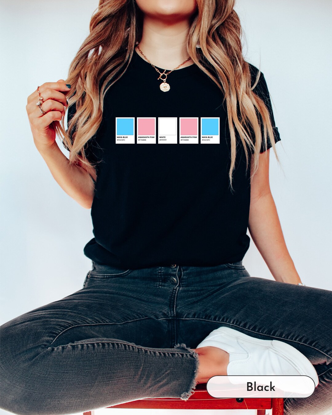 Color Palette Trans Shirt Trans Pride Shirt Trans Gifts Subtle - Etsy