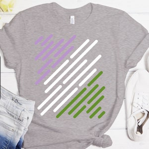 Genderqueer Flag Shirt, Genderqueer Pride, Simple Genderqueer ...