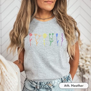 Wildflower LGBTQ Shirt, Subtle LGBTQ Flower, Subtle LGBTQ Pride, Pride ...