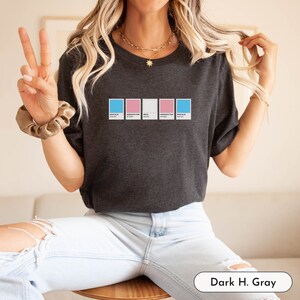 Color Palette Trans Shirt, Trans Pride, Trans, LGBTQ, Transgender MTF ...