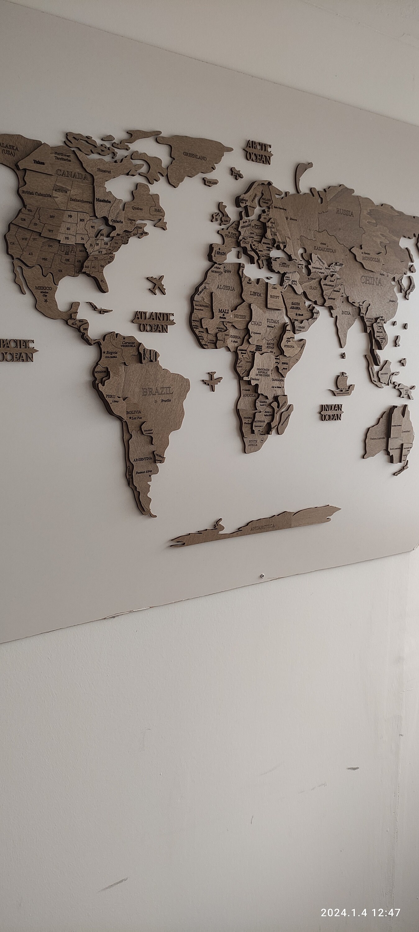 3D WOODEN WALL MAPS - Etsy