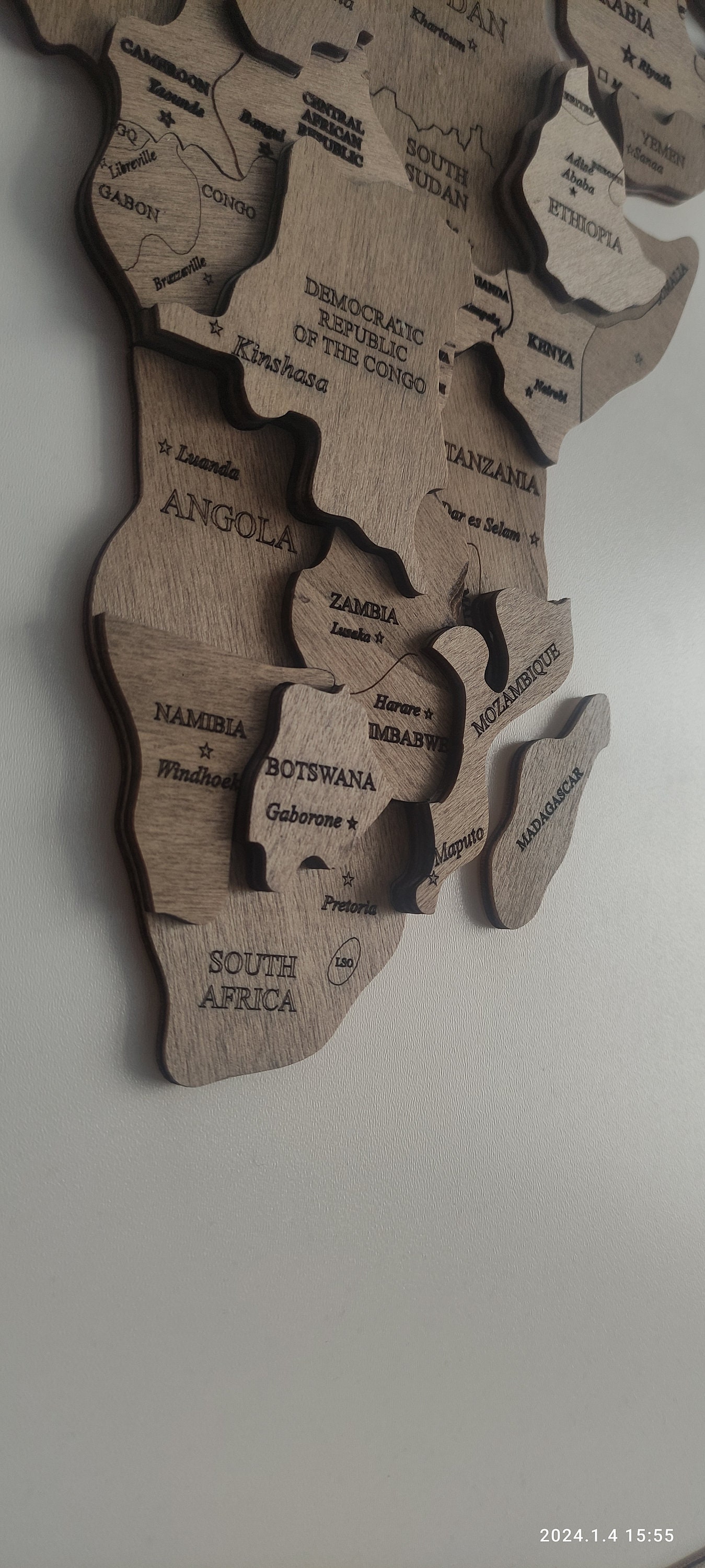 3D WOODEN WALL MAPS - Etsy