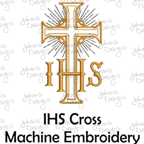 IHS Machine Embroidery Design Instant Download - Etsy