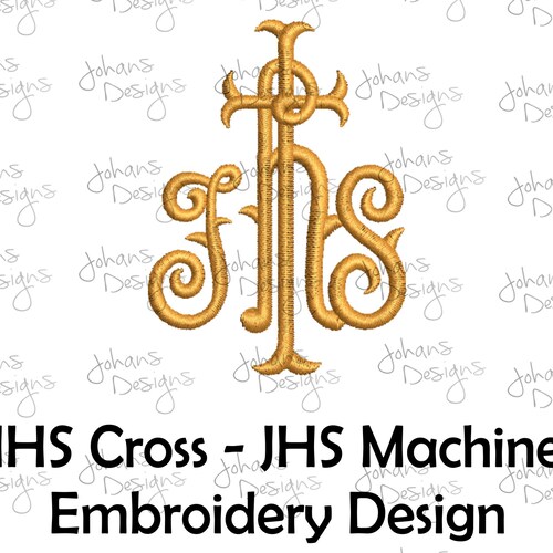 IHS CROSS Machine Embroidery Design Instant Download - Etsy