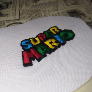 Super Mario Text Logo Embroidery Design - Etsy