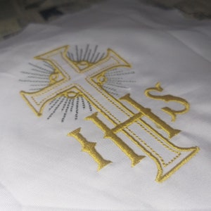 IHS Cross Embroidery Design - Etsy