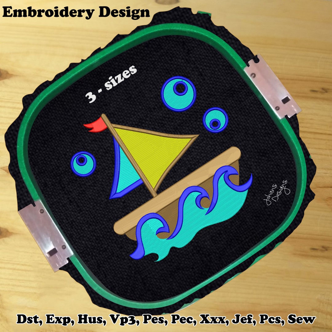 Little Boat - Machine Embroidery Design - Etsy
