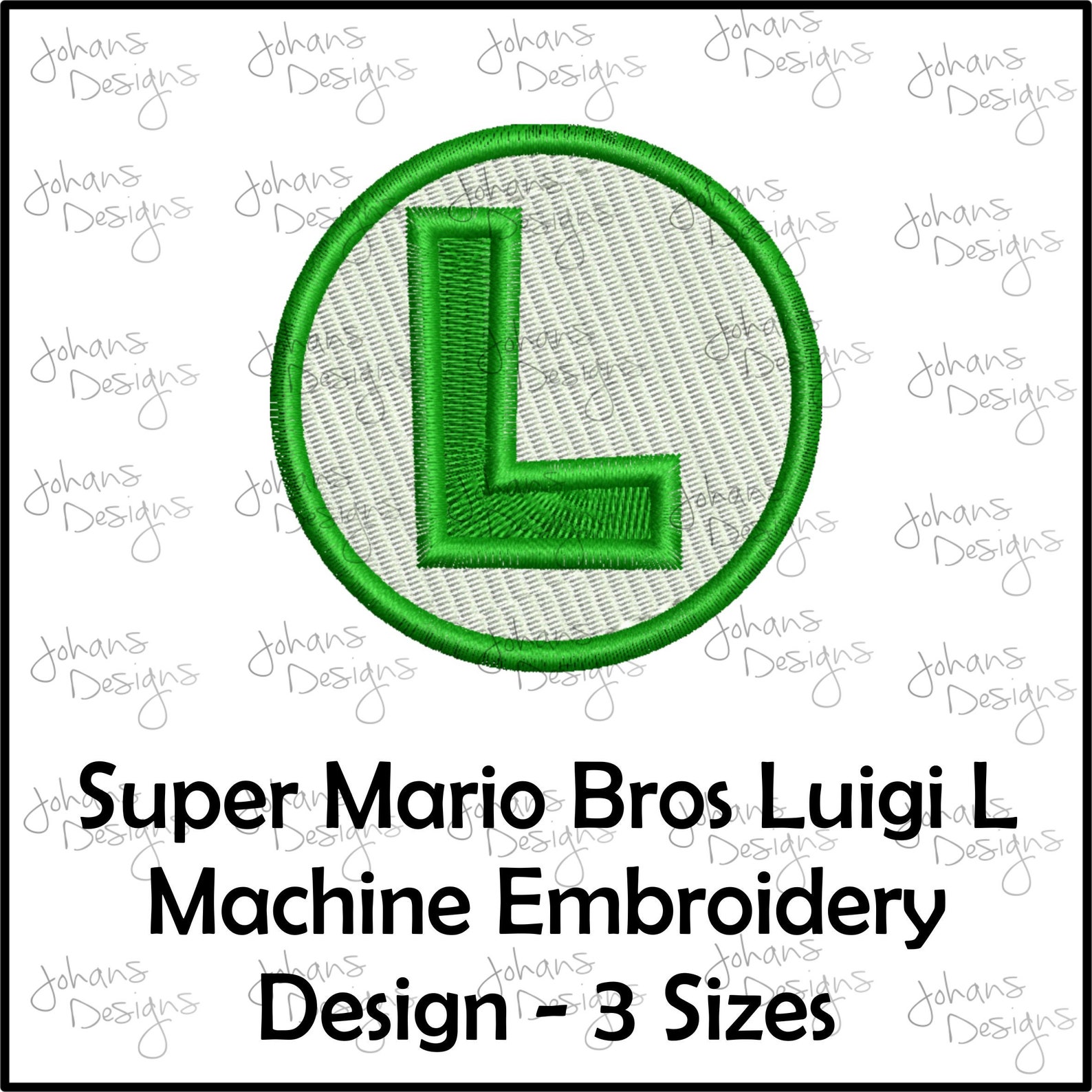 Super Mario Bros Luigi L Embroidery Design - Etsy