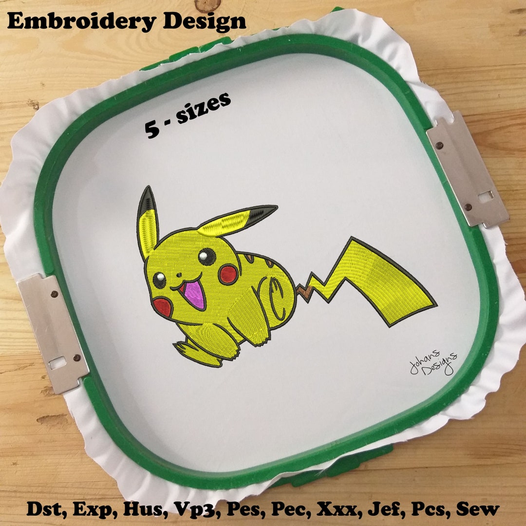 Pokemon Pikachu Embroidery Design - Etsy